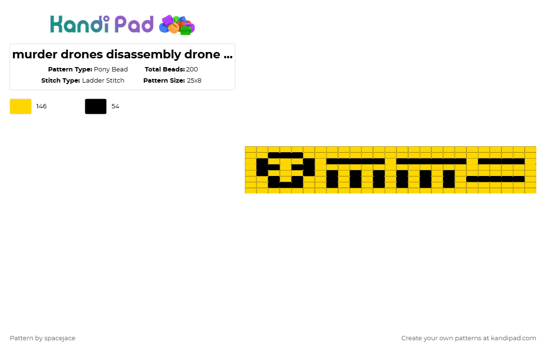 Murder drones disassembly drone armband ladder cuff Pony Bead Pattern ...