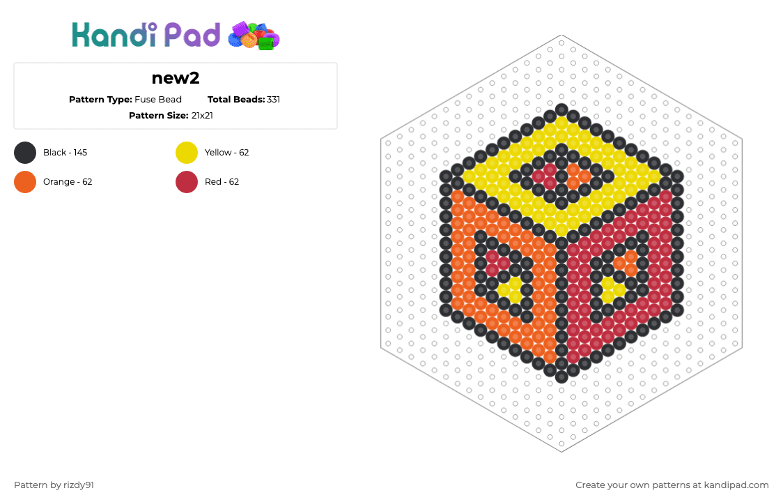 Cube Hollow 02 Fuse Bead Pattern - Kandi Pad | Kandi Patterns, Fuse ...