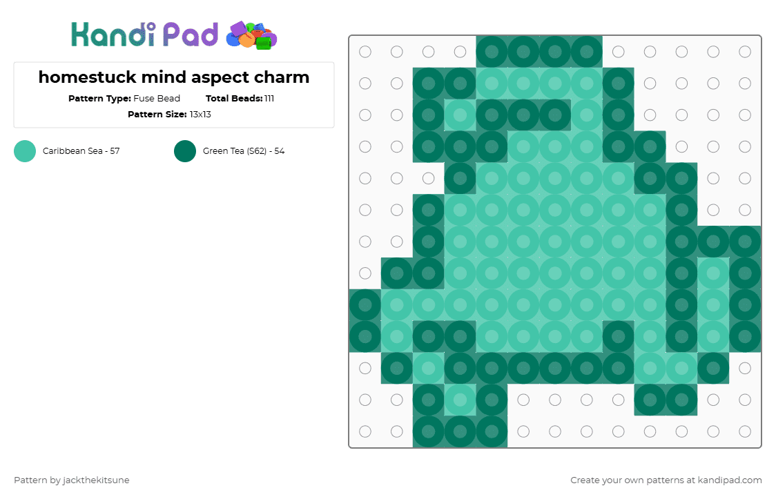 Homestuck mind aspect charm Fuse Bead Pattern - Kandi Pad | Kandi ...
