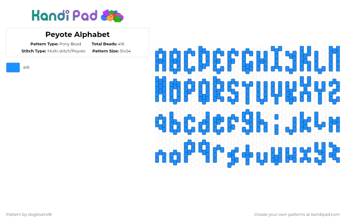 Peyote Alphabet Pony Bead Pattern - Kandi Pad | Kandi Patterns, Fuse ...