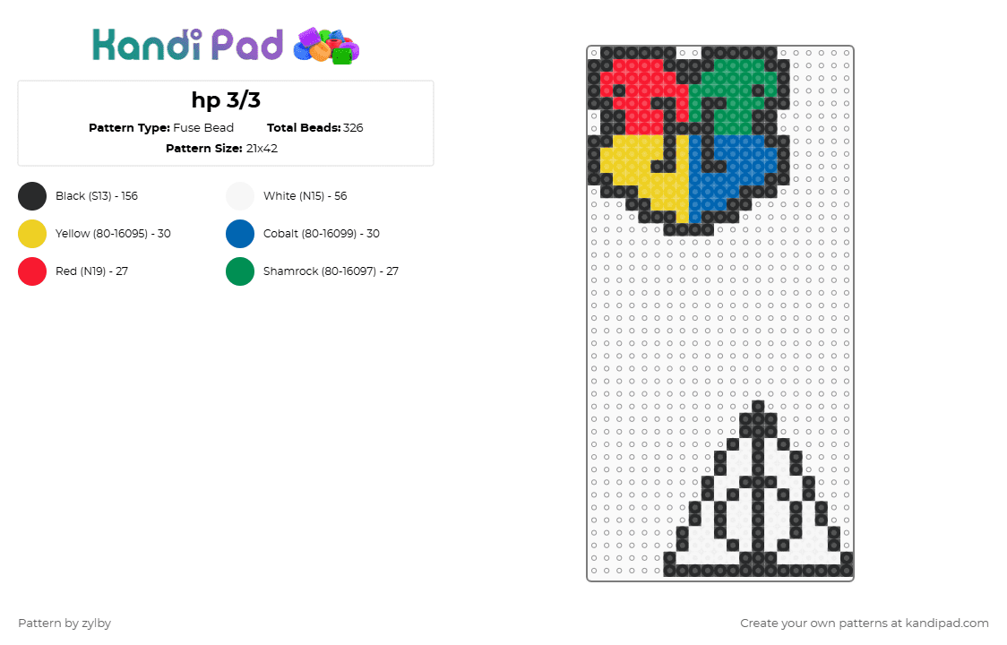 82f1realtek Hp Fuse Bead Patterns - Gallery - Kandi Pad | Kandi ...