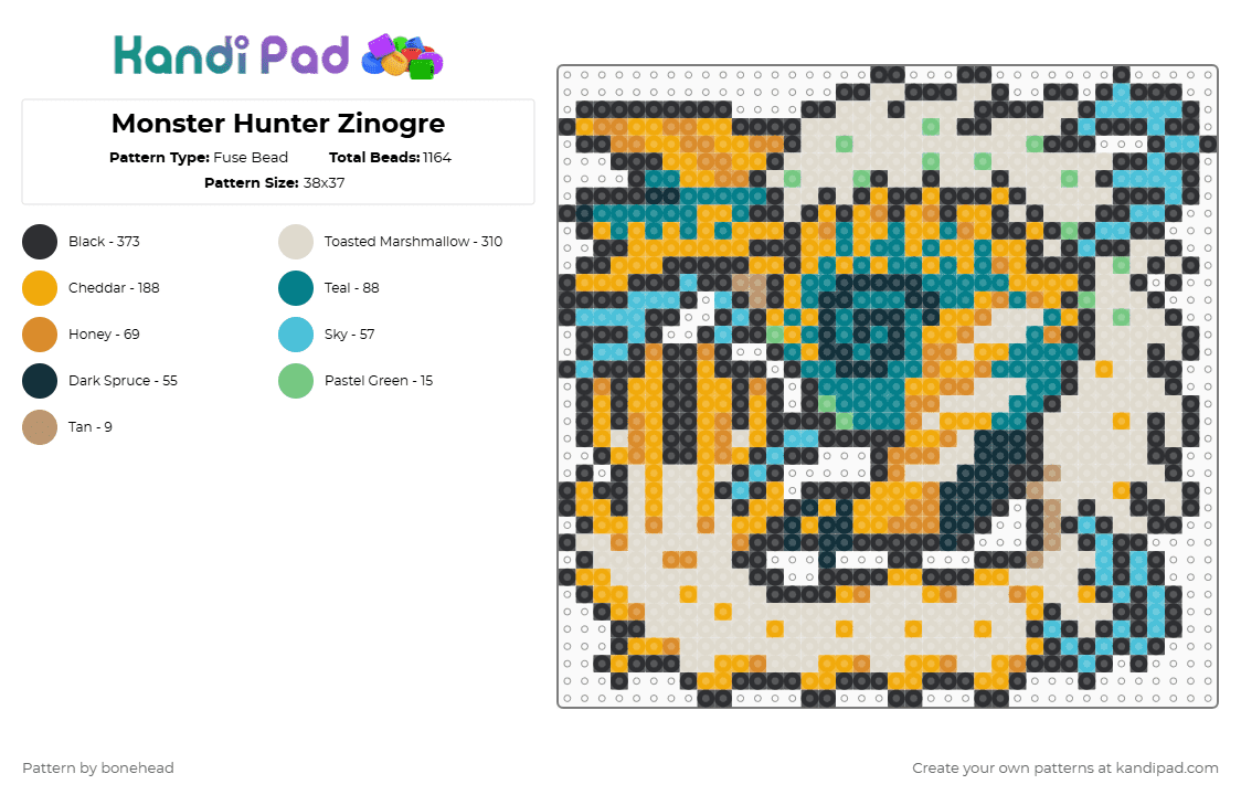 Monsterhunterworld Fuse Bead Patterns - Gallery - Kandi Pad | Kandi ...