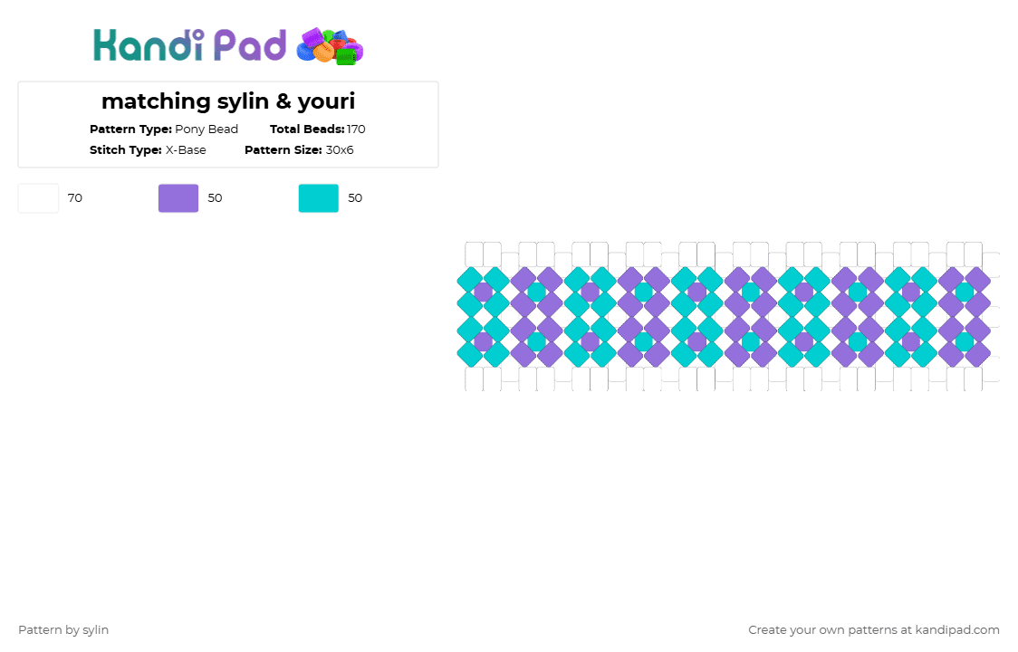 Matching sylin & youri Pony Bead Pattern - Kandi Pad | Kandi Patterns ...