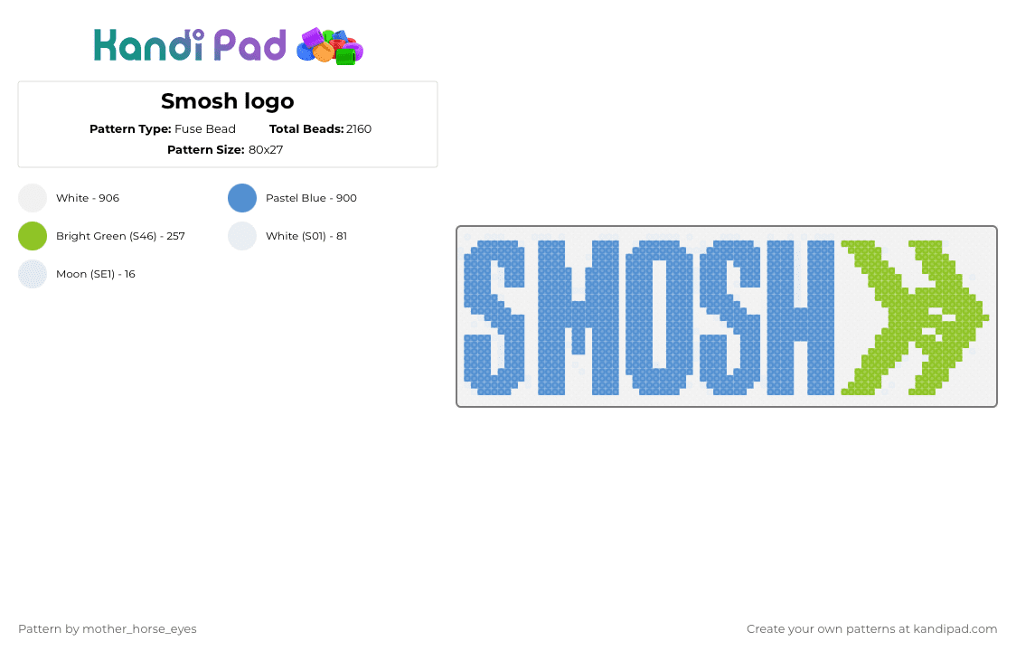 Smosh Fuse Bead Patterns - Gallery - Kandi Pad | Kandi Patterns, Fuse ...