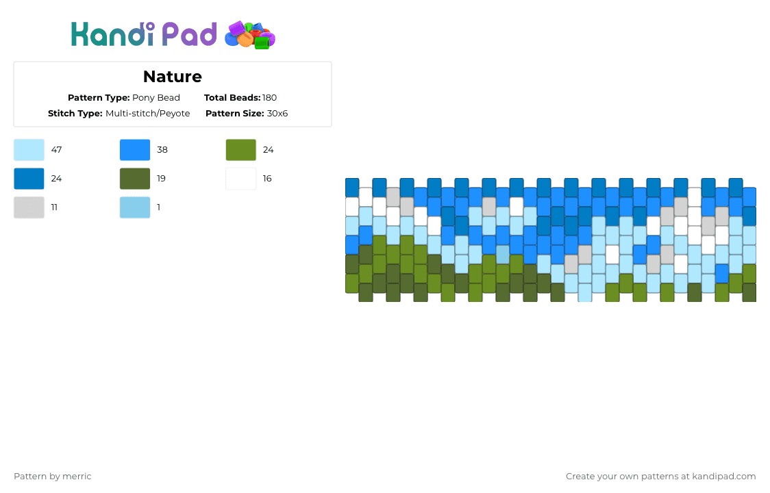 Nature Pony Bead Pattern - Kandi Pad | Kandi Patterns, Fuse Bead ...