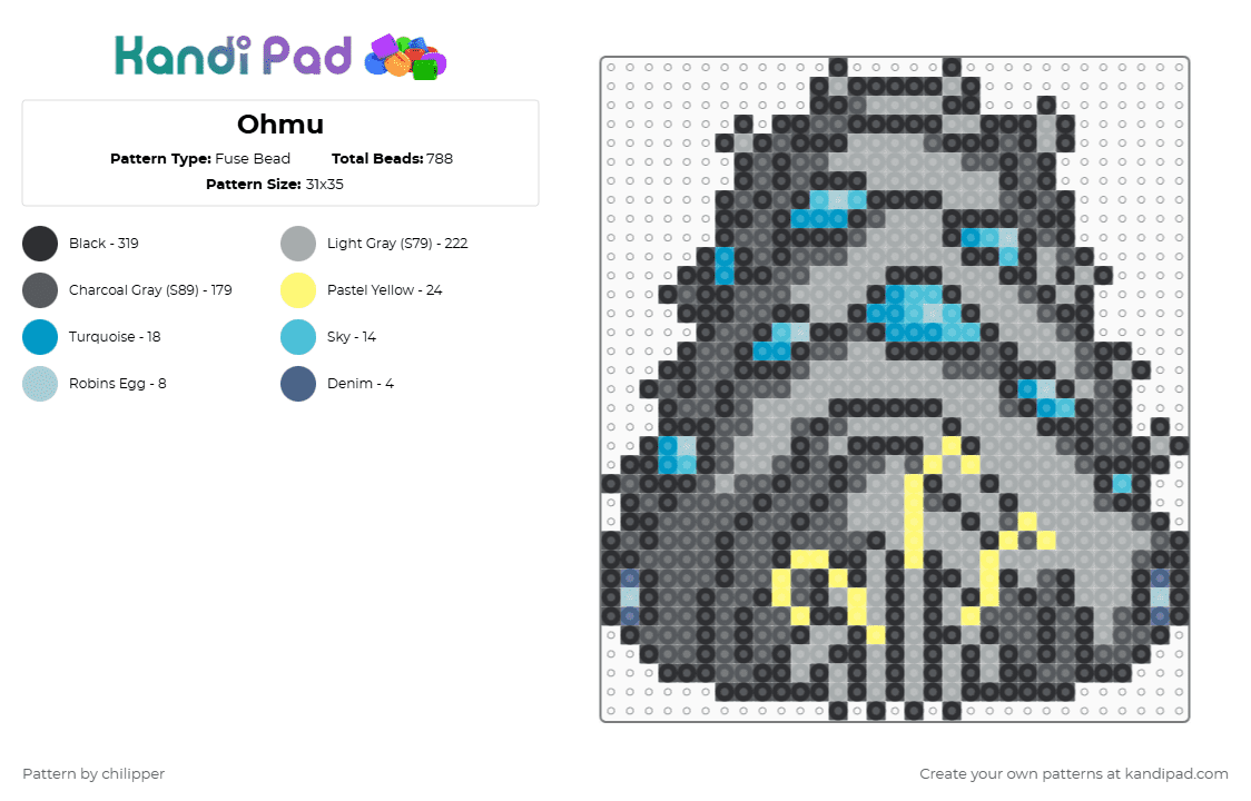 Ohmu Fuse Bead Pattern - Kandi Pad | Kandi Patterns, Fuse Bead Patterns ...