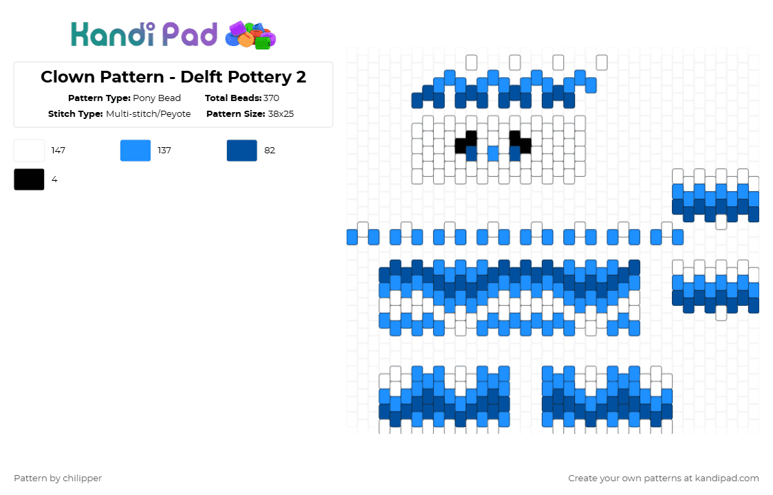 Delft Pony Bead Patterns - Gallery - Kandi Pad | Kandi Patterns, Fuse ...