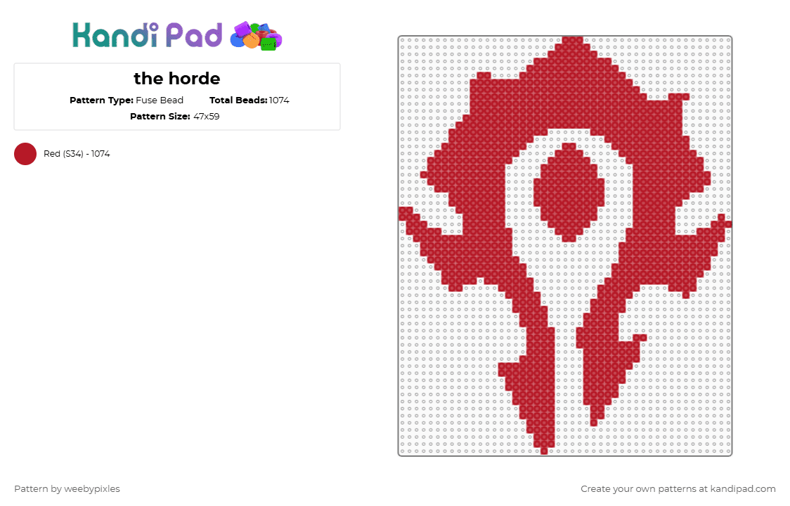The horde Fuse Bead Pattern - Kandi Pad | Kandi Patterns, Fuse Bead ...