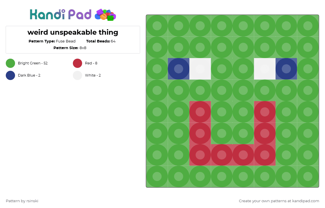 Derpy Unspeakable Minecraft Skin Fuse Bead Pattern - Kandi Pad | Kandi ...