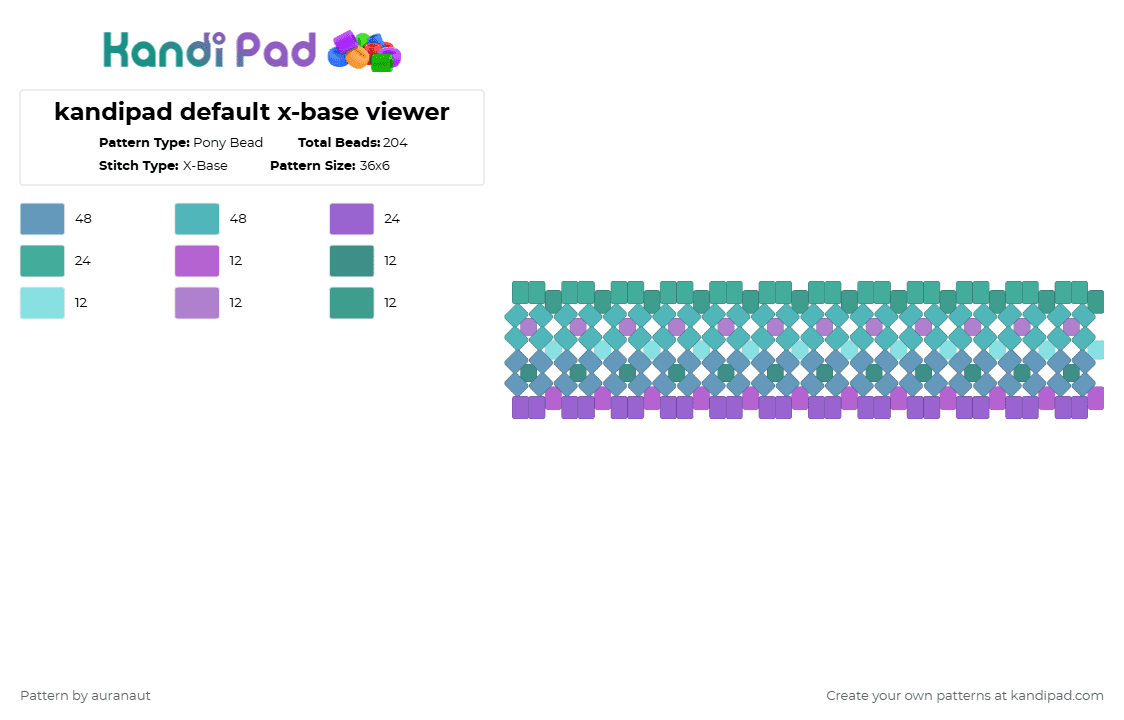Kandipad default x-base viewer Pony Bead Pattern - Kandi Pad | Kandi ...