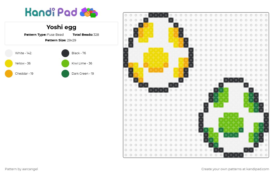Yoshi Egg Fuse Bead Pattern Kandi Pad Kandi Patterns Fuse Bead