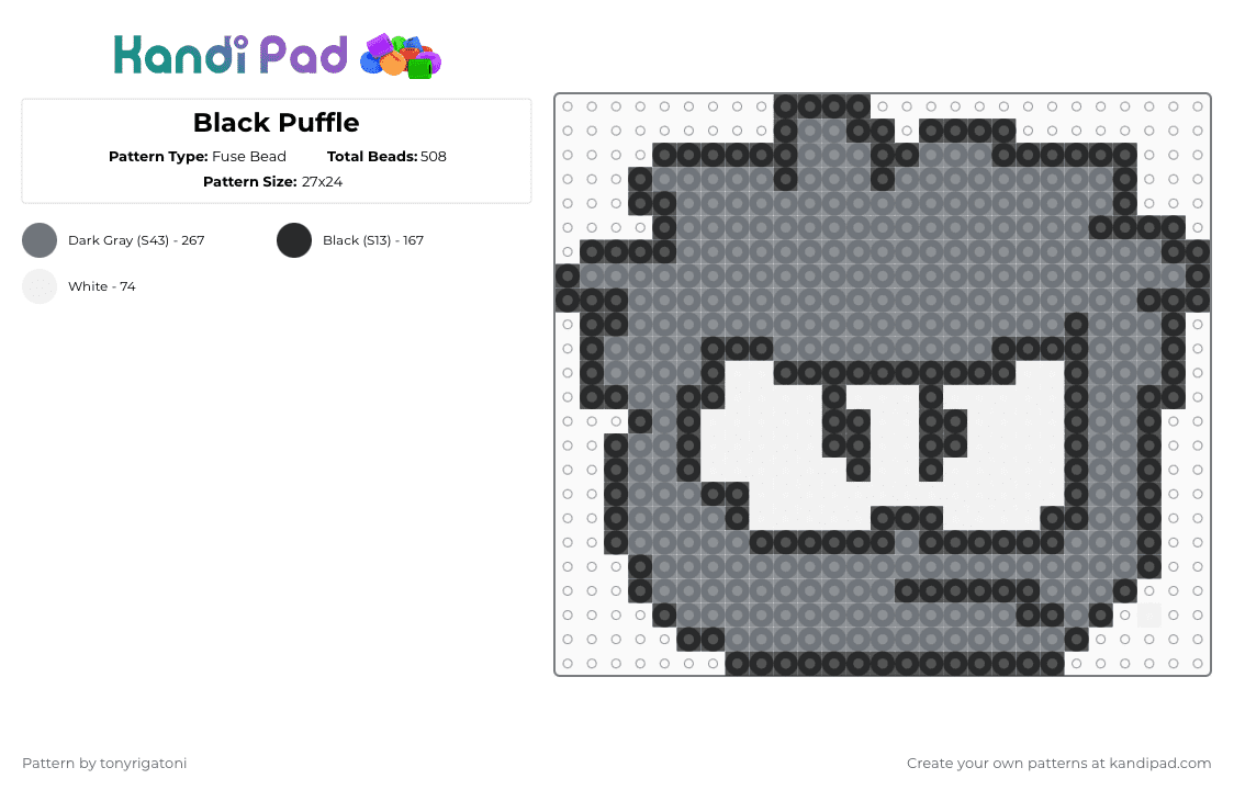 Wooky Puffles Collection - Kandi Pad | Kandi Patterns, Fuse Bead ...