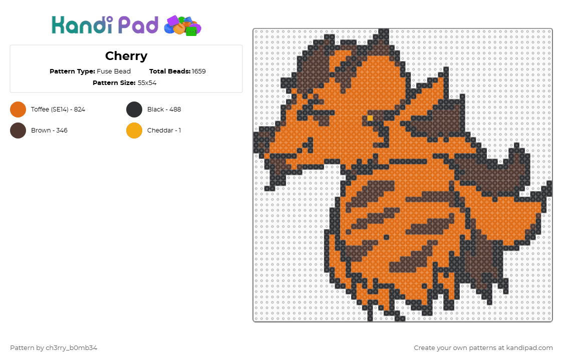 Cherry Fuse Bead Pattern - Kandi Pad | Kandi Patterns, Fuse Bead ...