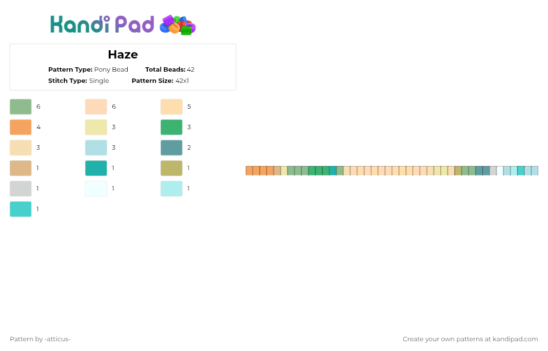 Haze Pony Bead Pattern - Kandi Pad | Kandi Patterns, Fuse Bead Patterns ...