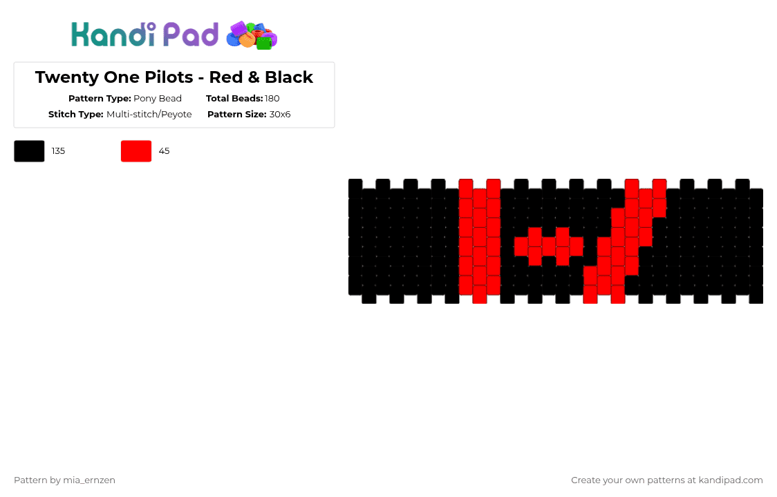 Twenty One Pilots Clique Pony Bead Patterns - Gallery - Kandi Pad ...