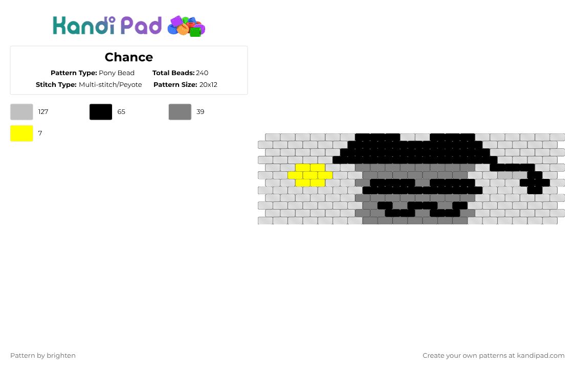 Chance Pony Bead Pattern - Kandi Pad | Kandi Patterns, Fuse Bead ...