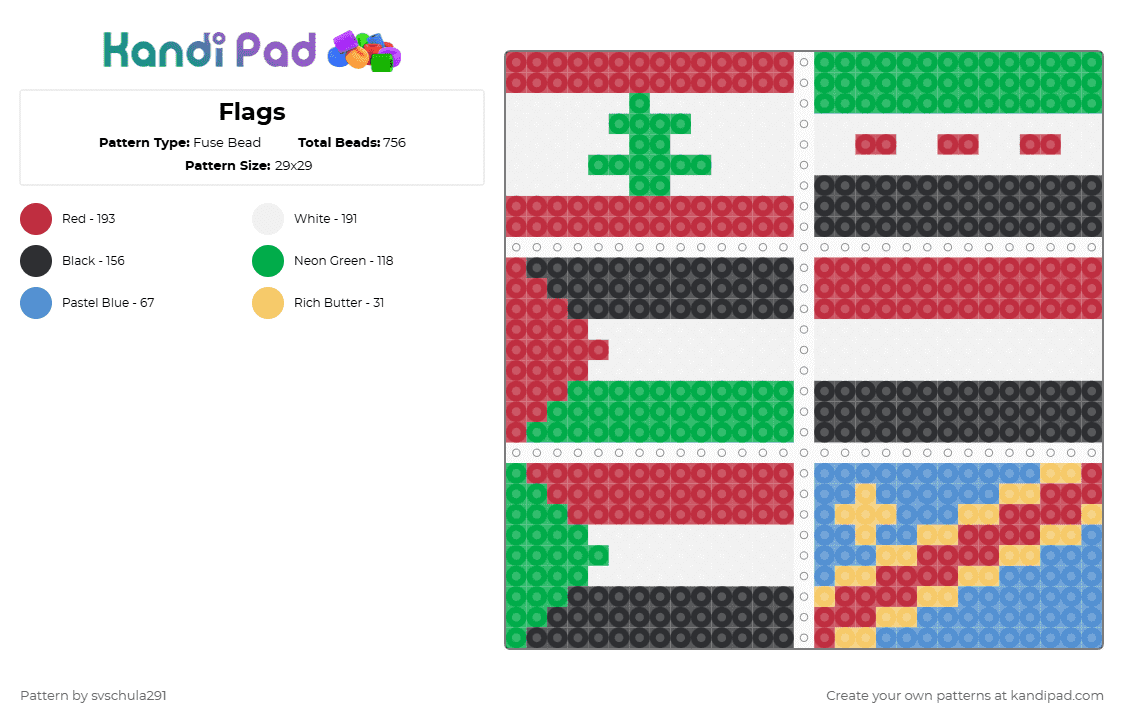 Flags Fuse Bead Pattern - Kandi Pad | Kandi Patterns, Fuse Bead ...