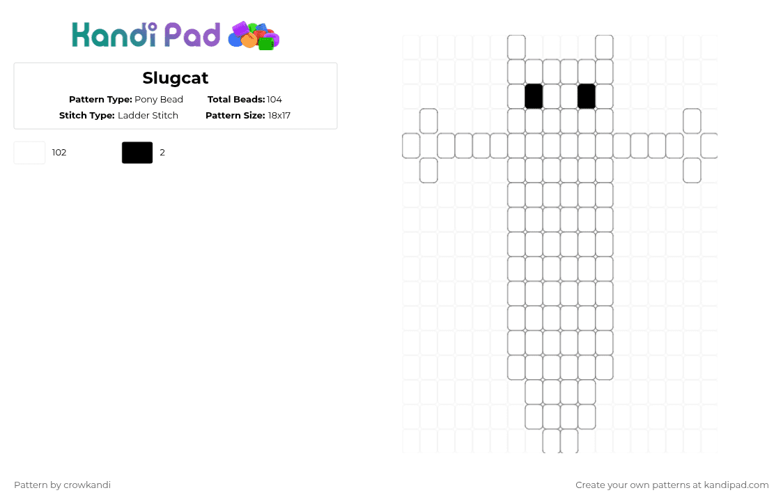 Slugcat Pony Bead Pattern - Kandi Pad | Kandi Patterns, Fuse Bead ...