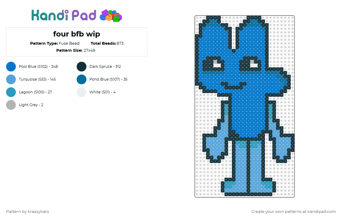 Four-bfb! Fuse Bead Pattern - Kandi Pad | Kandi Patterns, Fuse Bead ...