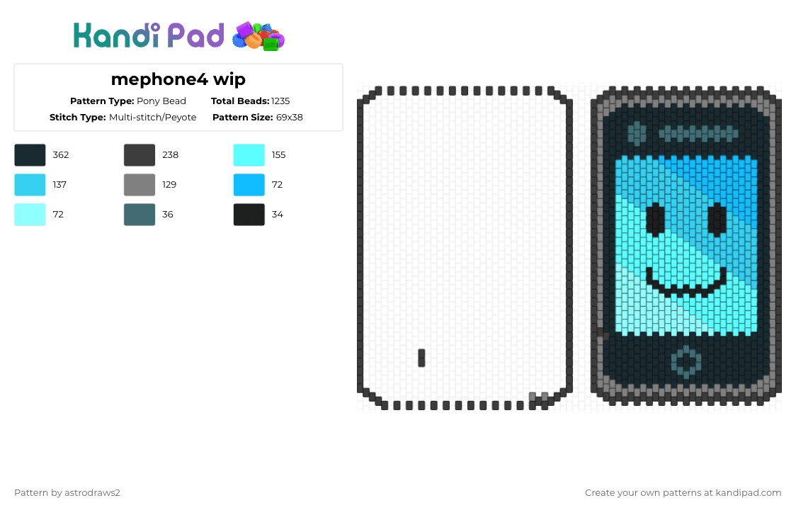 Mephone4 Pony Bead Patterns - Gallery - Kandi Pad | Kandi Patterns ...