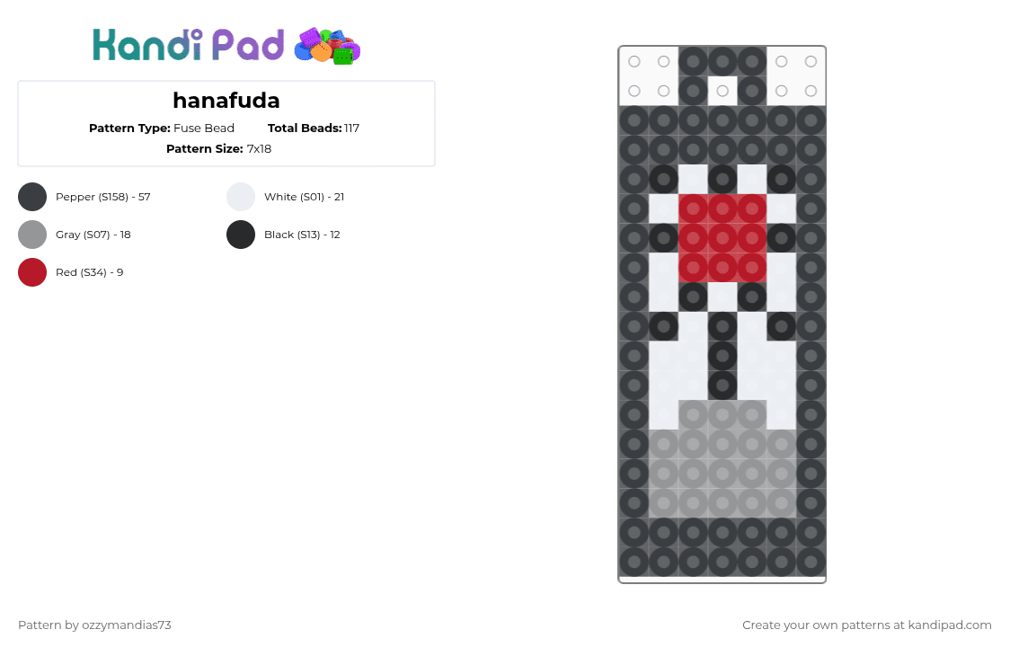 Hanafuda Fuse Bead Pattern - Kandi Pad | Kandi Patterns, Fuse Bead ...
