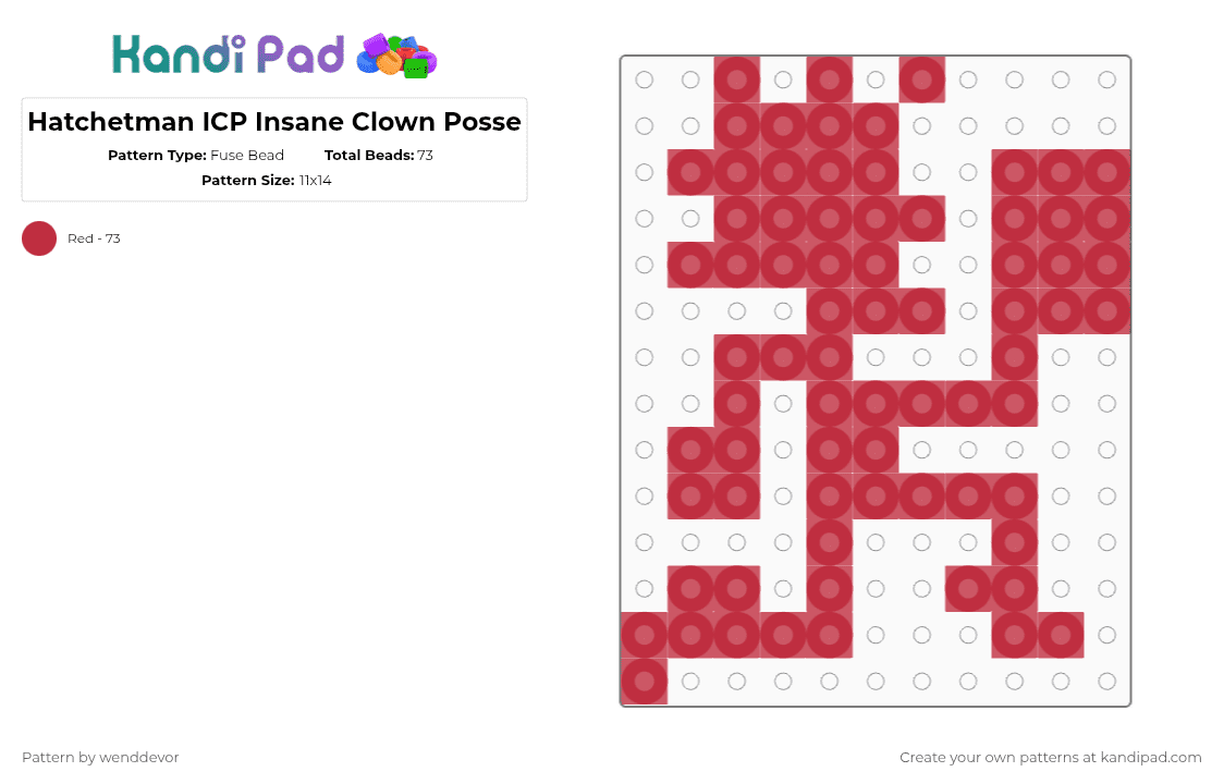 Hatchetman Kandi Patterns - Gallery - Kandi Pad | Kandi Patterns, Fuse ...