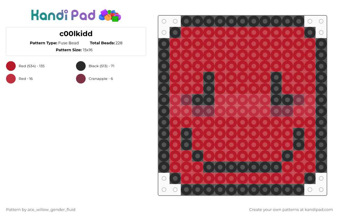 C00lkidd Fuse Bead Pattern - Kandi Pad | Kandi Patterns, Fuse Bead ...