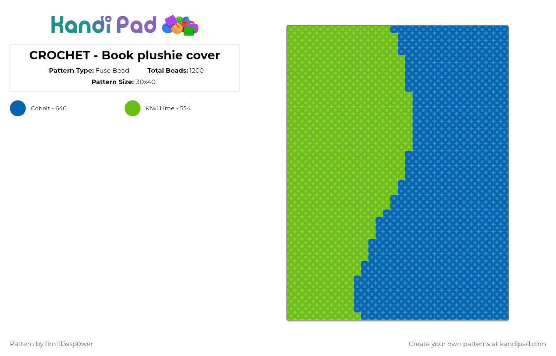 CROCHET - Book plushie cover Fuse Bead Pattern - Kandi Pad | Kandi ...