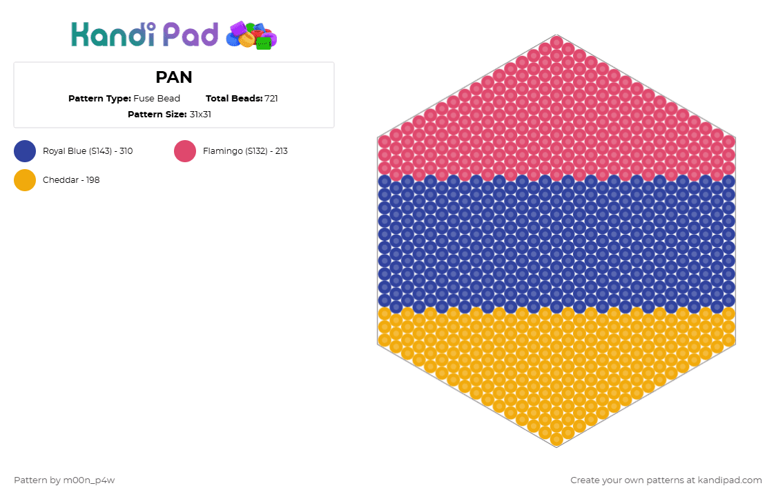 PAN Fuse Bead Pattern - Kandi Pad | Kandi Patterns, Fuse Bead Patterns ...