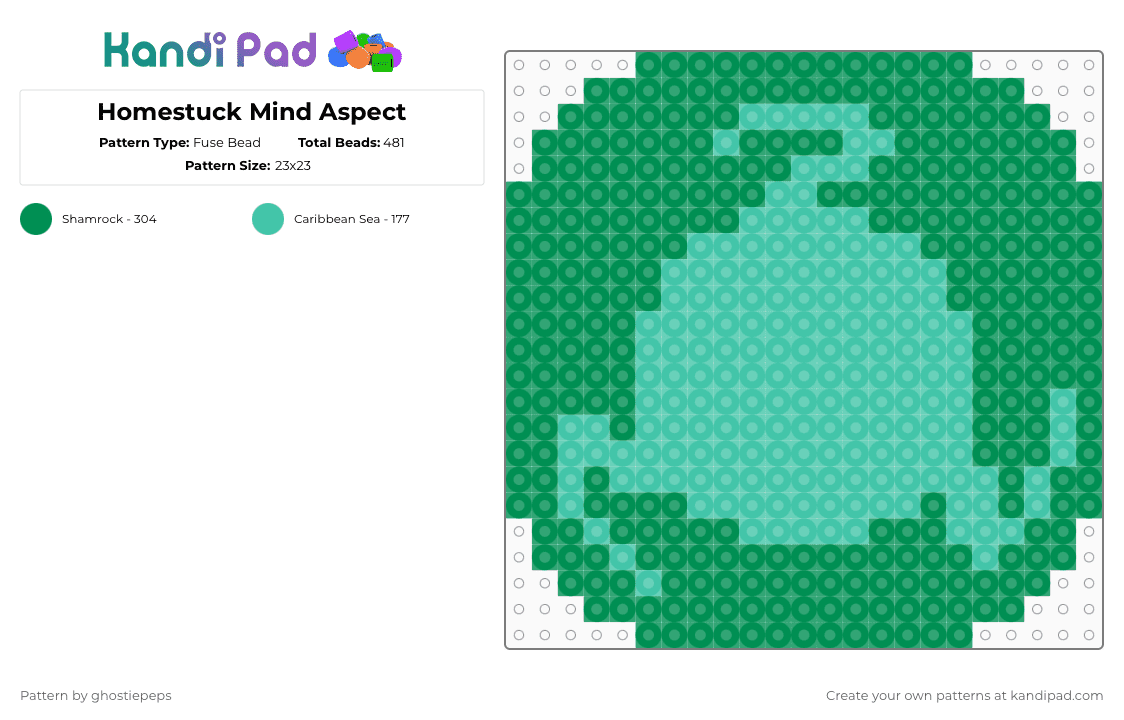 Homestuck Mind Aspect Fuse Bead Pattern - Kandi Pad | Kandi Patterns ...