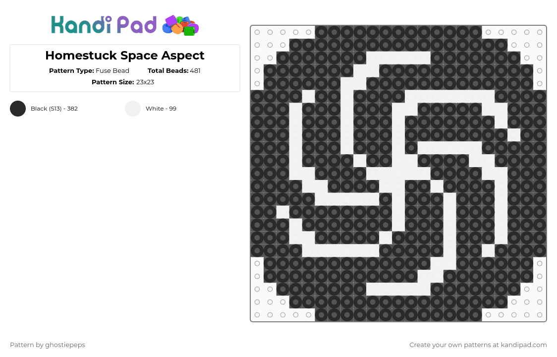 Homestuck Space Aspect Fuse Bead Pattern - Kandi Pad | Kandi Patterns ...