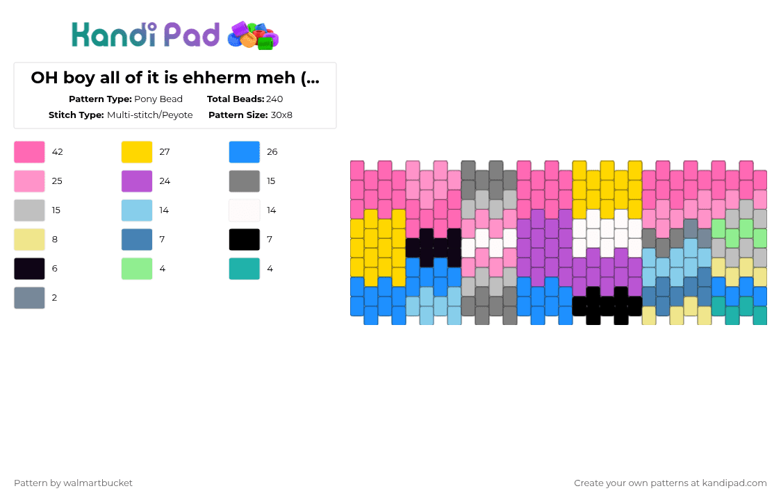 OH boy all of it is ehherm meh ( gay+ cuff) Pony Bead Pattern - Kandi ...