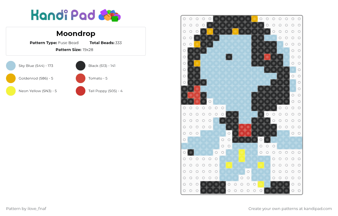 Moondrop Fuse Bead Pattern - Kandi Pad | Kandi Patterns, Fuse Bead ...