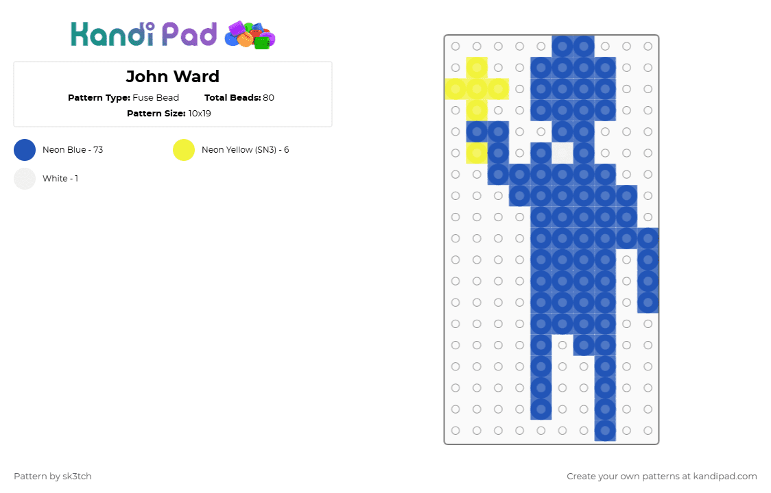 John Ward Fuse Bead Pattern - Kandi Pad | Kandi Patterns, Fuse Bead ...