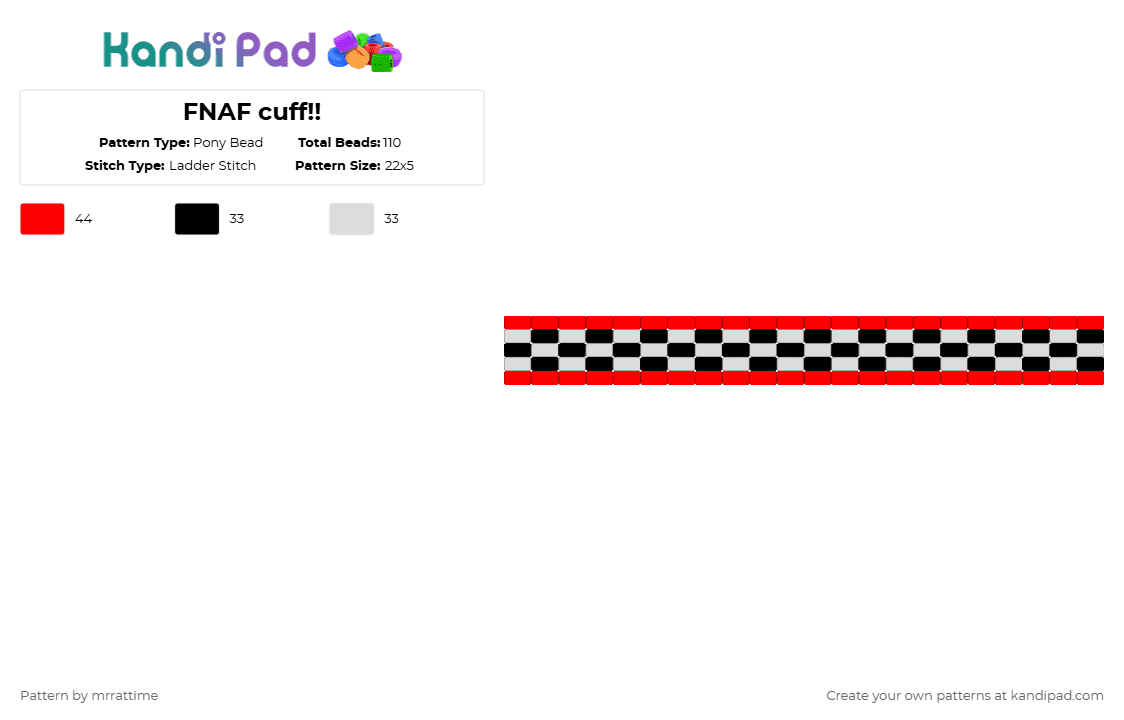 FNAF Collection - Kandi Pad | Kandi Patterns, Fuse Bead Patterns, Pony ...