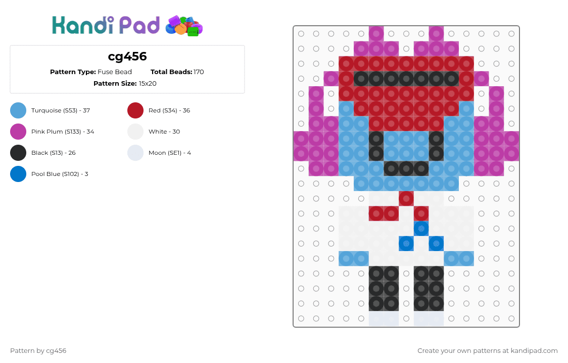 Cg456 Fuse Bead Pattern - Kandi Pad | Kandi Patterns, Fuse Bead ...