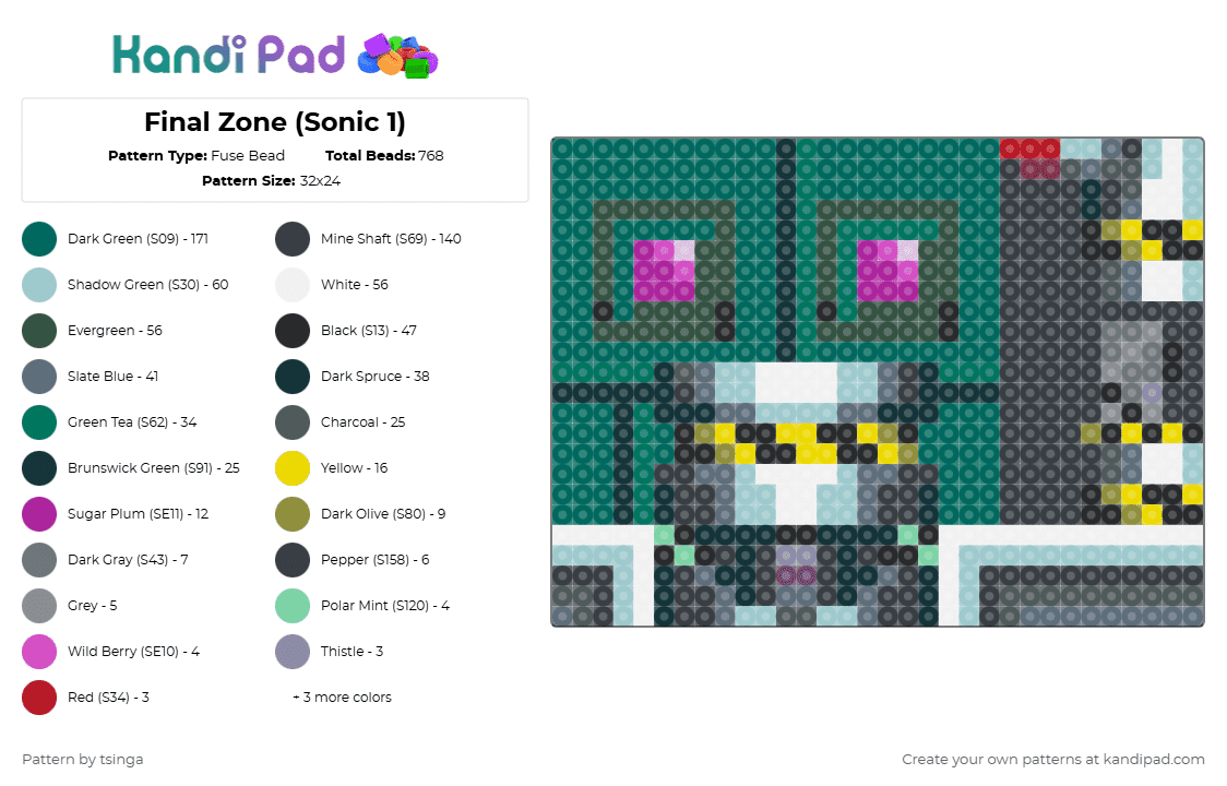 Final Fantasy Fuse Bead Patterns - Gallery - Kandi Pad | Kandi Patterns ...