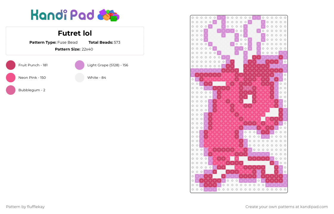 Futret Fuse Bead Patterns - Gallery - Kandi Pad | Kandi Patterns, Fuse ...