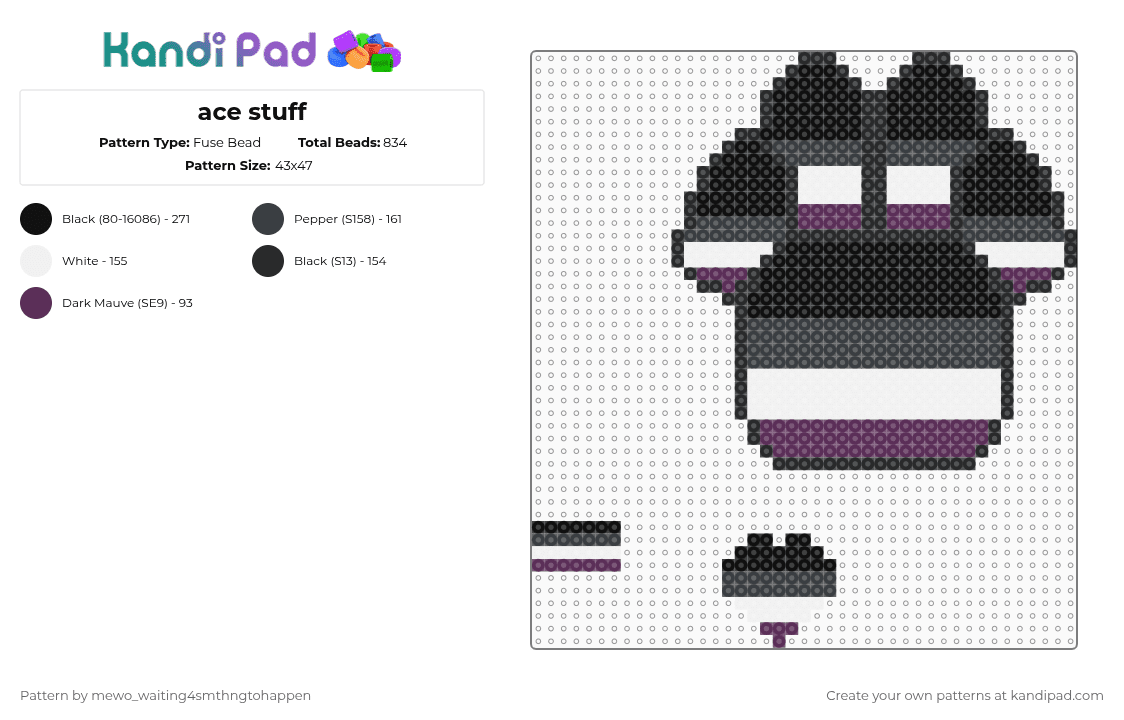 Ace stuff Fuse Bead Pattern - Kandi Pad | Kandi Patterns, Fuse Bead ...