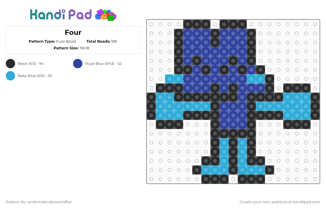 Four Fuse Bead Pattern - Kandi Pad | Kandi Patterns, Fuse Bead Patterns ...