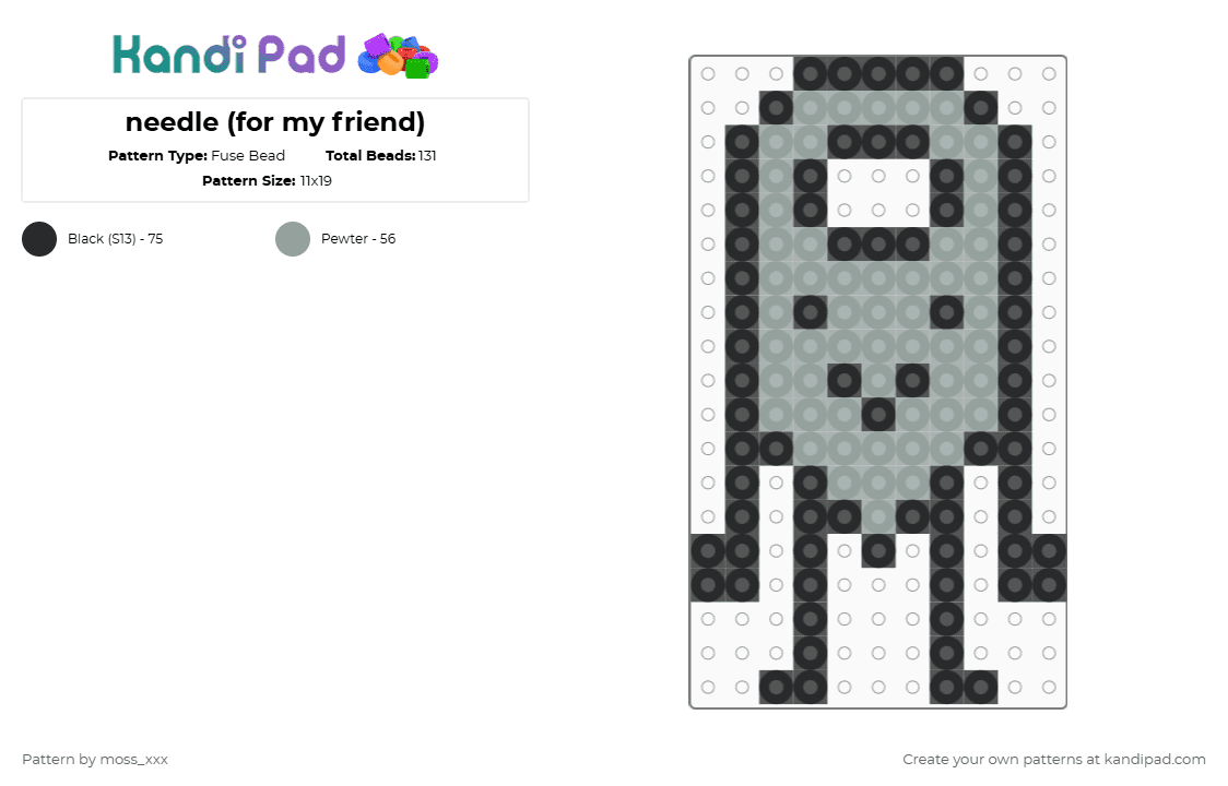 Needle Fuse Bead Patterns - Gallery - Kandi Pad | Kandi Patterns, Fuse ...
