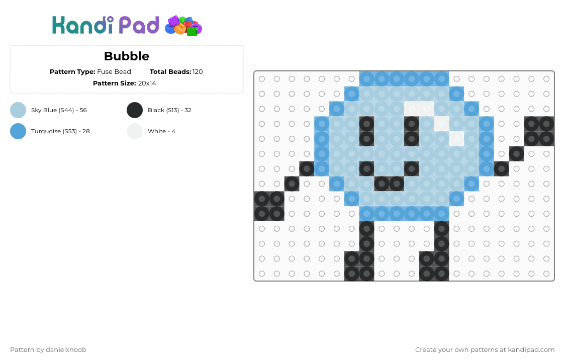 Bubble Fuse Bead Pattern - Kandi Pad | Kandi Patterns, Fuse Bead ...