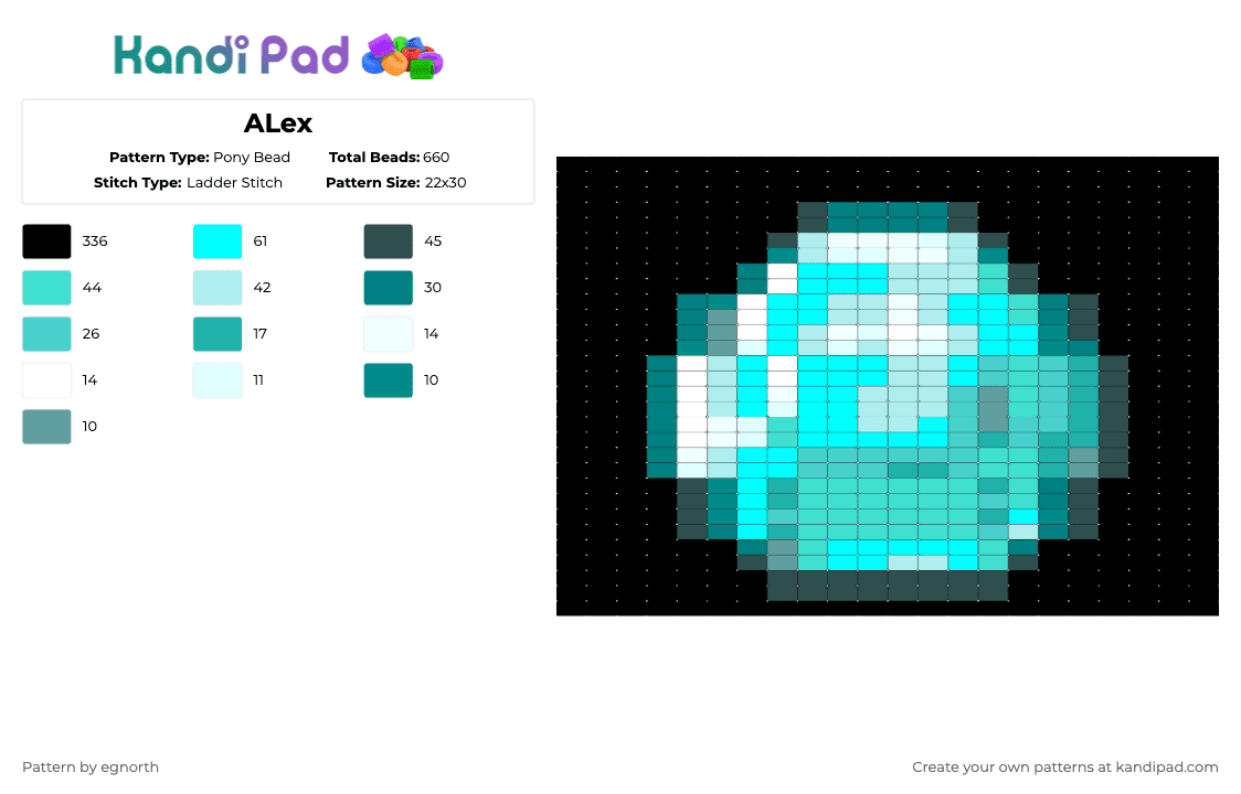 ALex Pony Bead Pattern - Kandi Pad | Kandi Patterns, Fuse Bead Patterns ...