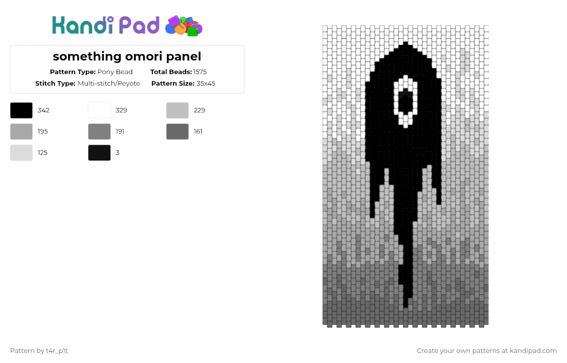 Something omori panel Pony Bead Pattern - Kandi Pad | Kandi Patterns ...