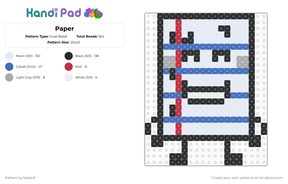 Paper Fuse Bead Pattern - Kandi Pad | Kandi Patterns, Fuse Bead ...