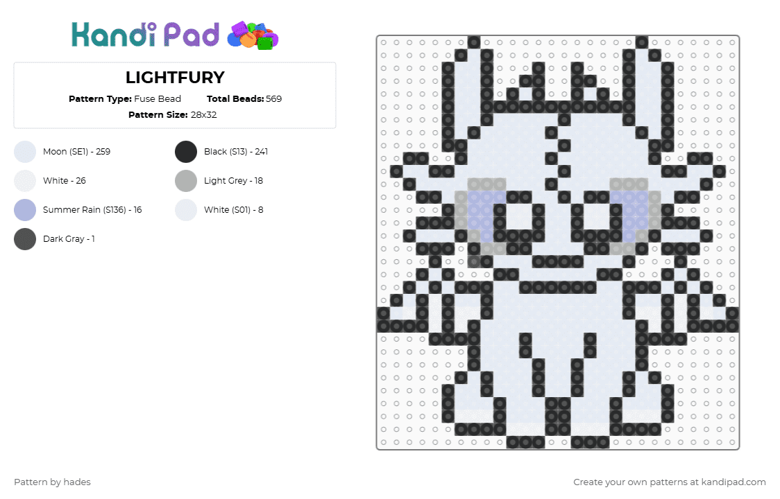 LIGHTFURY Fuse Bead Pattern - Kandi Pad | Kandi Patterns, Fuse Bead ...