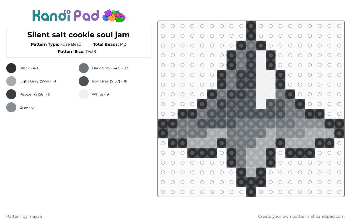 Silent salt cookie soul jam Fuse Bead Pattern - Kandi Pad | Kandi ...