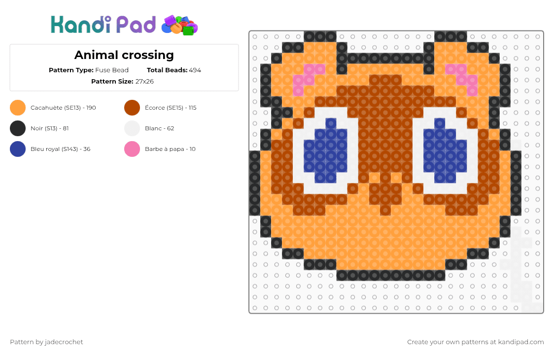 Animal crossing Fuse Bead Pattern - Kandi Pad | Kandi Patterns, Fuse ...