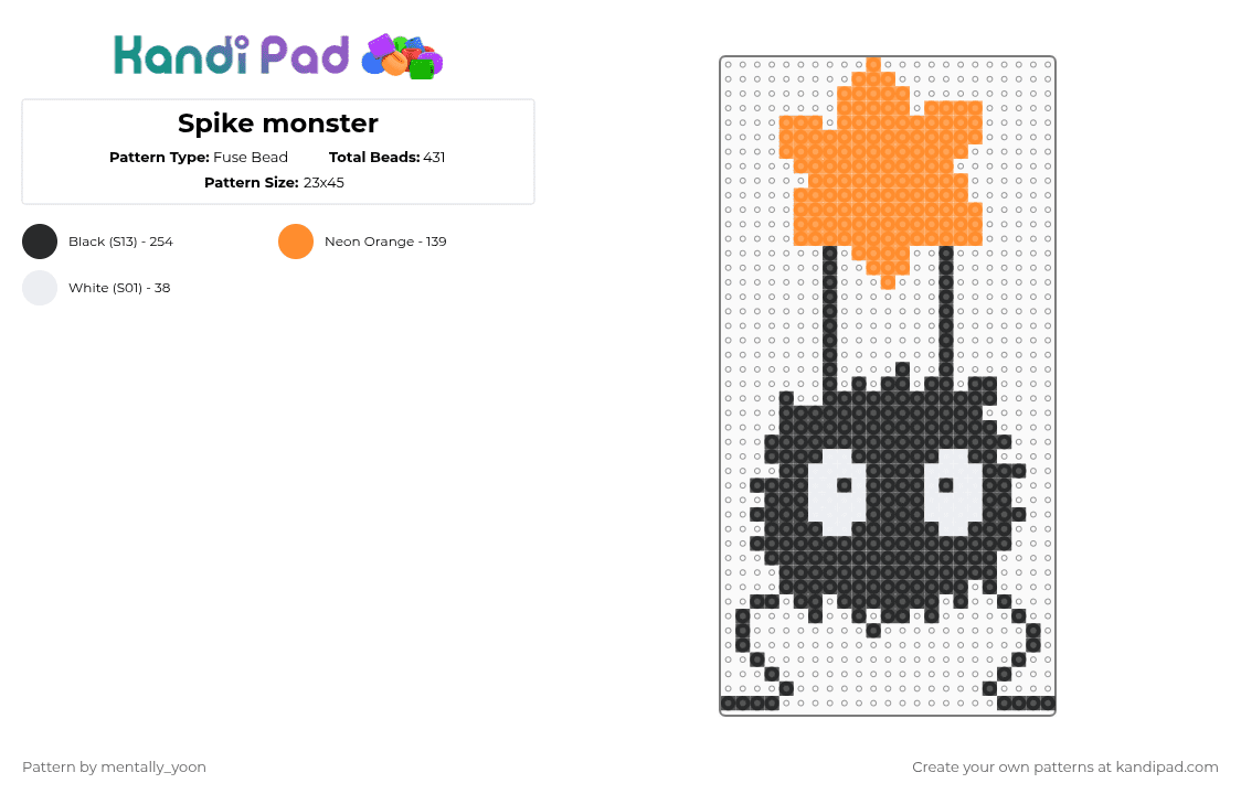 Monster Fuse Bead Patterns - Gallery - Kandi Pad | Kandi Patterns, Fuse ...