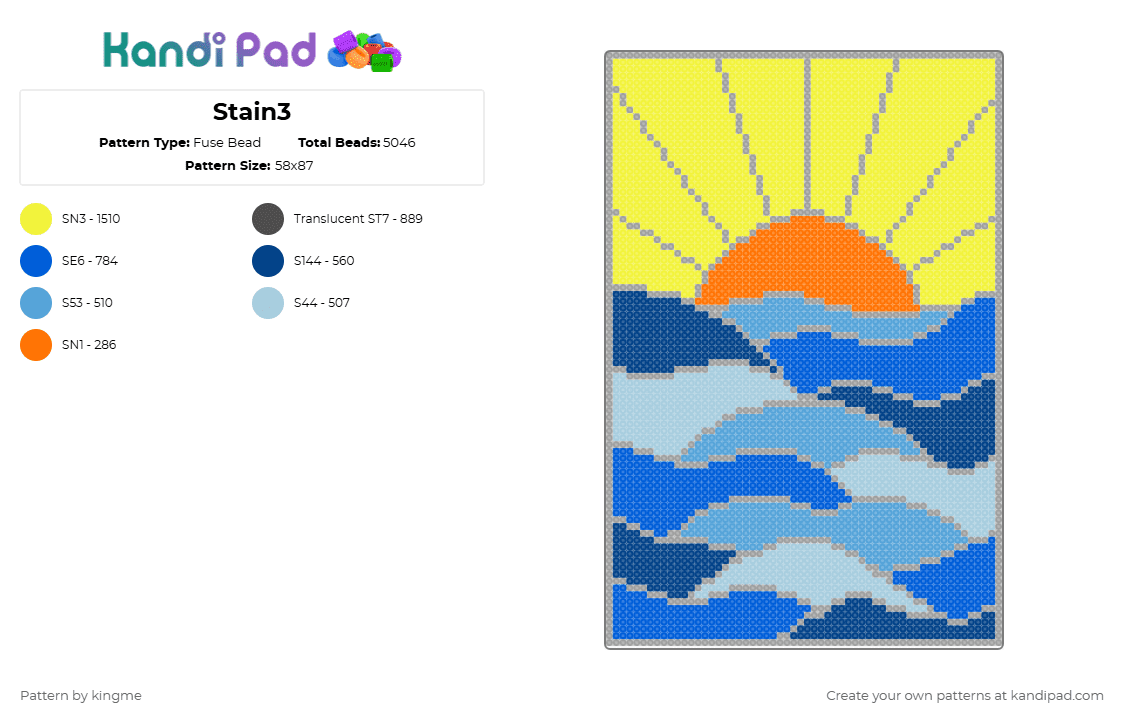 Stain3 Fuse Bead Pattern - Kandi Pad | Kandi Patterns, Fuse Bead ...